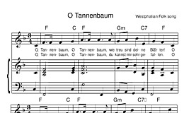 O Christmas Tree (O Tannenbaum) Piano, Voice - Sheet music - Cantorion ...