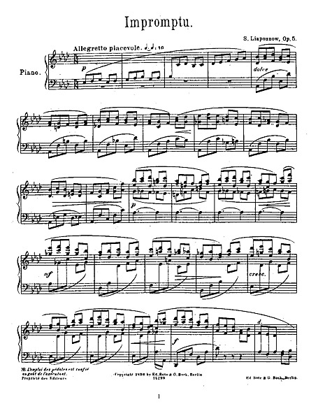 Impromptu Piano - Sheet music - Cantorion - Free sheet music, free scores