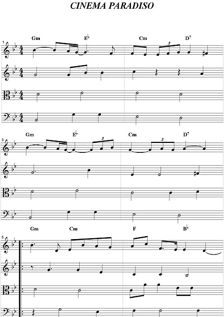 cinema paradiso - Sheet music - Cantorion - Free sheet music, free scores