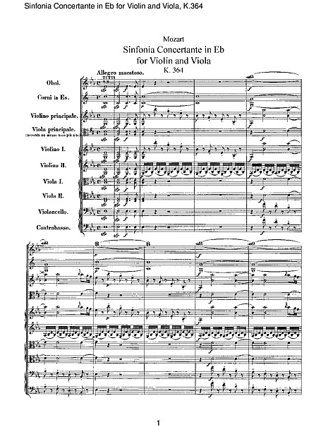 Sinfonia Concertante Full Score - - Sheet music - Cantorion - Free ...