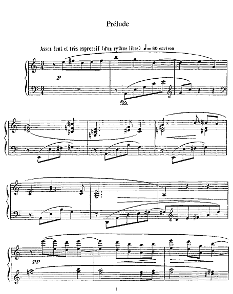 Prélude Piano - Sheet music - Cantorion - Free sheet music, free scores