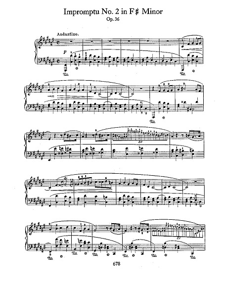 Impromptu No. 2 Piano - Sheet music - Cantorion - Free sheet music ...
