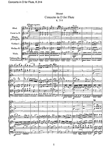 Flute Concerto No. 2 Full Score - - Sheet music - Cantorion - Free ...